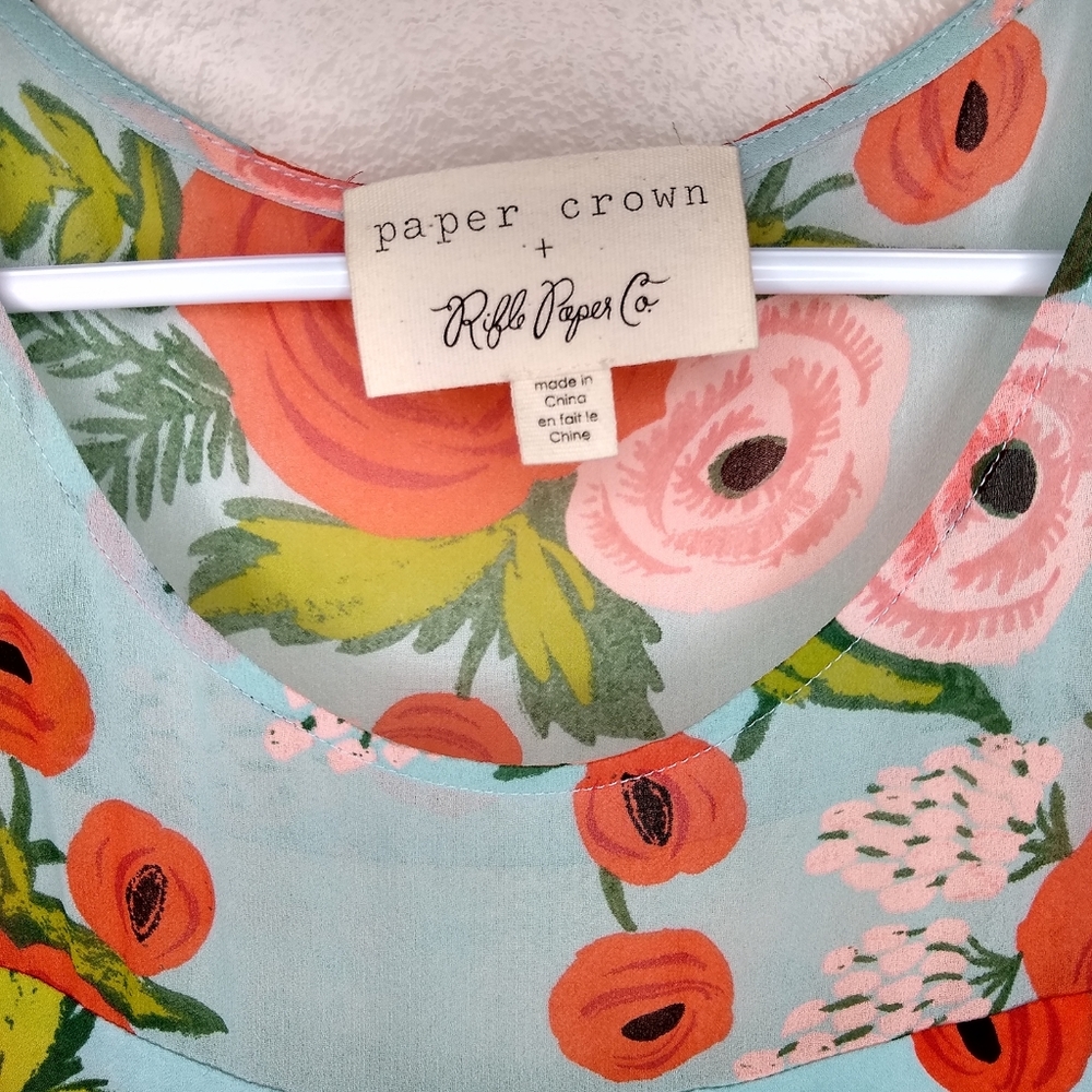 Paper Crown + Rifle Paper Fluttered Blooms Dress - Gem